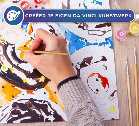 Schilderen Op Nummer Op Frame –Volle maan – 40x50 cm-incl. verf en ...