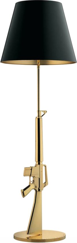 M-16 Gun Lamp Metalen Vloerlamp Goud Chrome | bol