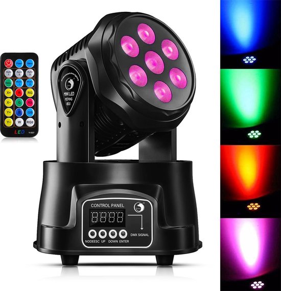 Led par moving head - discolamp – Moving Head – Disco Lamp - 7 Leds ...