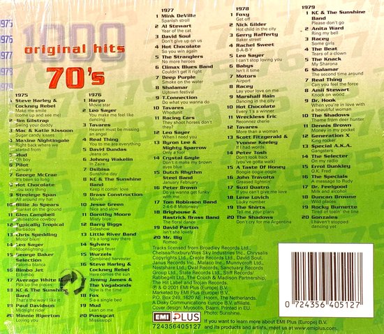 1000 Original Hits 70's 1975 - 1979, Various | Muziek | bol.com