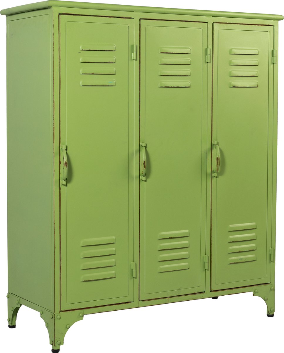 Industriële Lockerkast Bulky 3 Deuren - Groen - Deukjeshoek ...