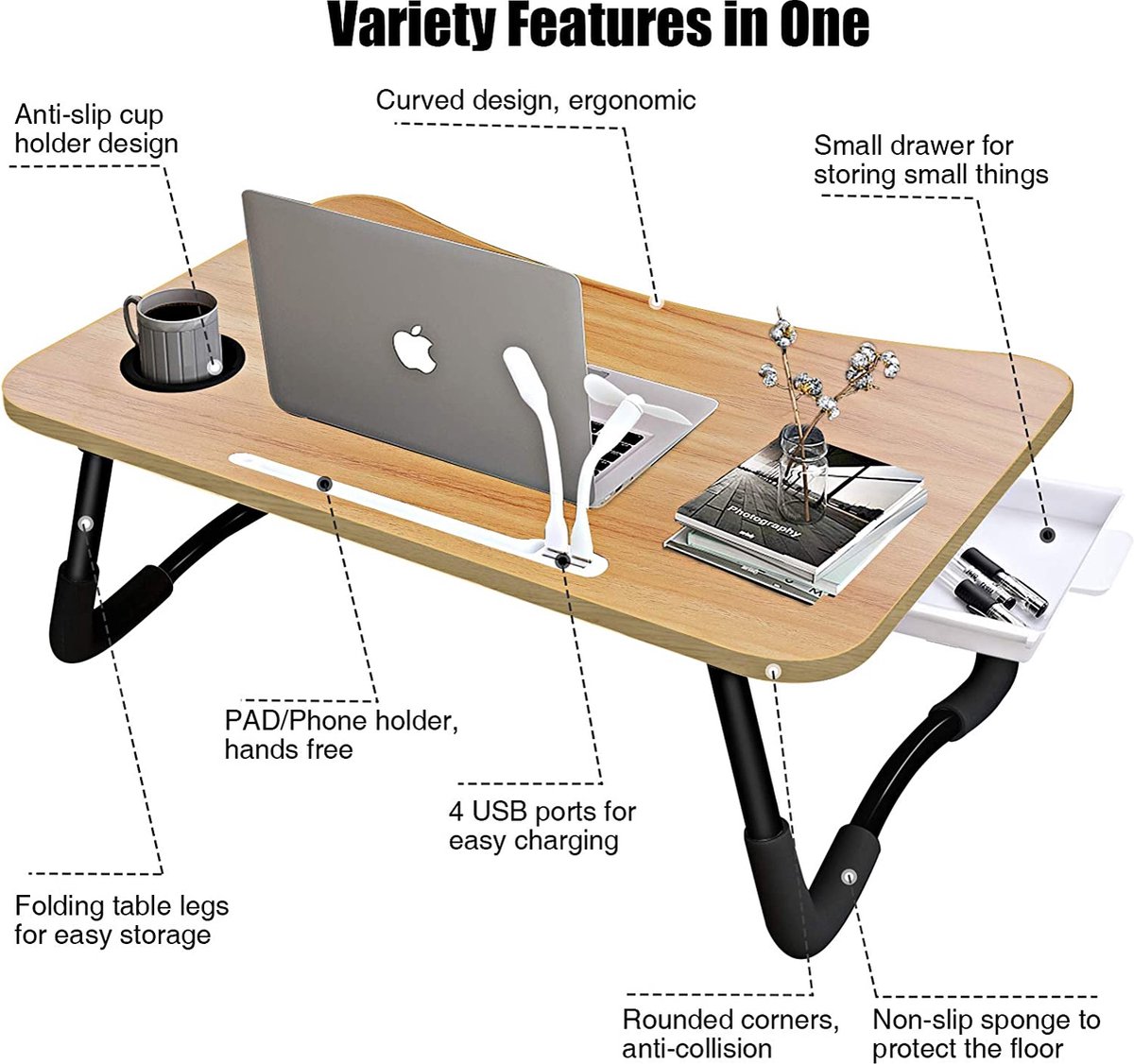 Laptoptafeltje – laptop Tafel - Laptopstandaard - Schoottafel ...