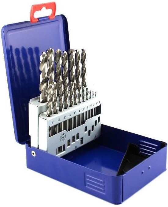 Bohrcraft borenset 19 delig DIN 338 spiraalboren HSS-G 1-10mm | bol