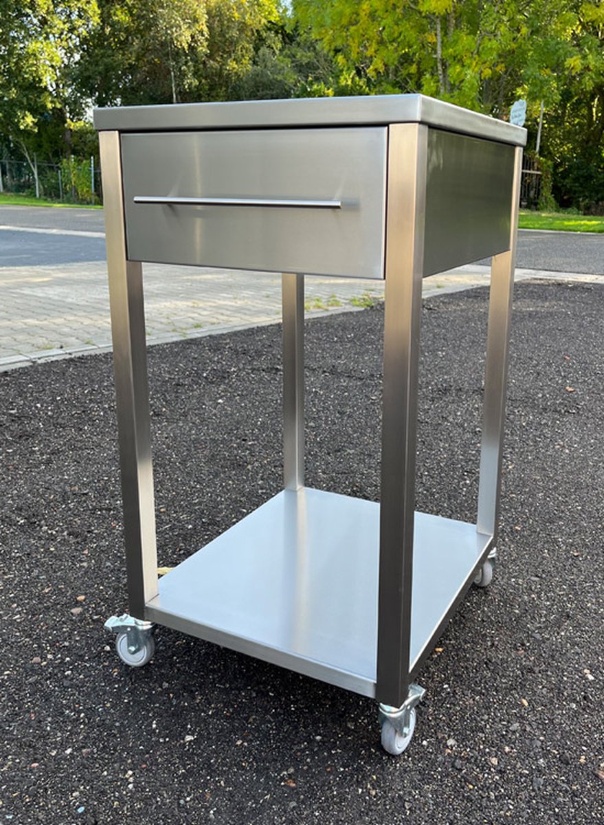 Keukentrolley, RVS keukentrolley, keukentrolley met lade, trolley ...