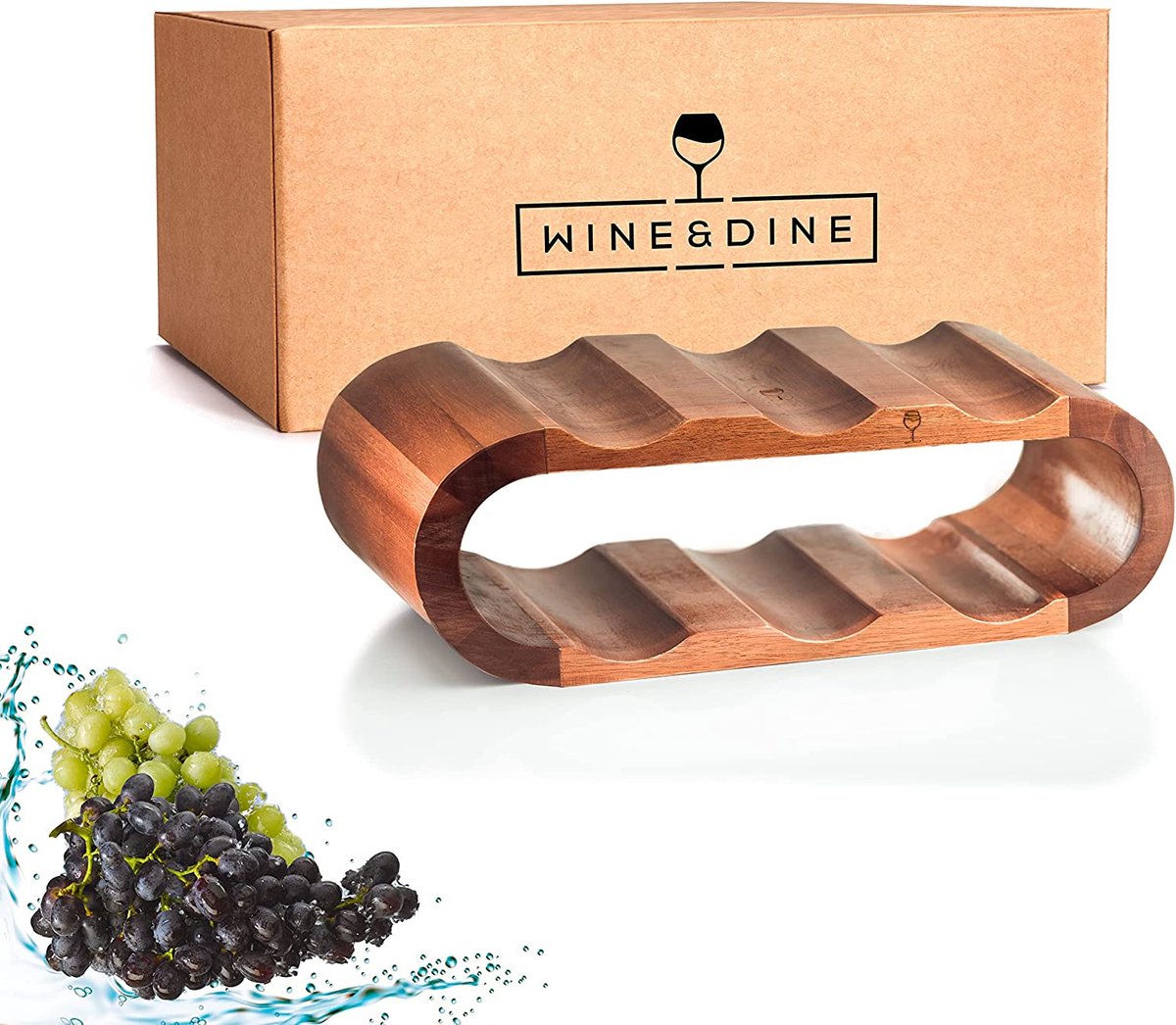 WINE&DINE Casier à vin bois 6 bouteilles | Ultra [Stable] | Petit porte ...
