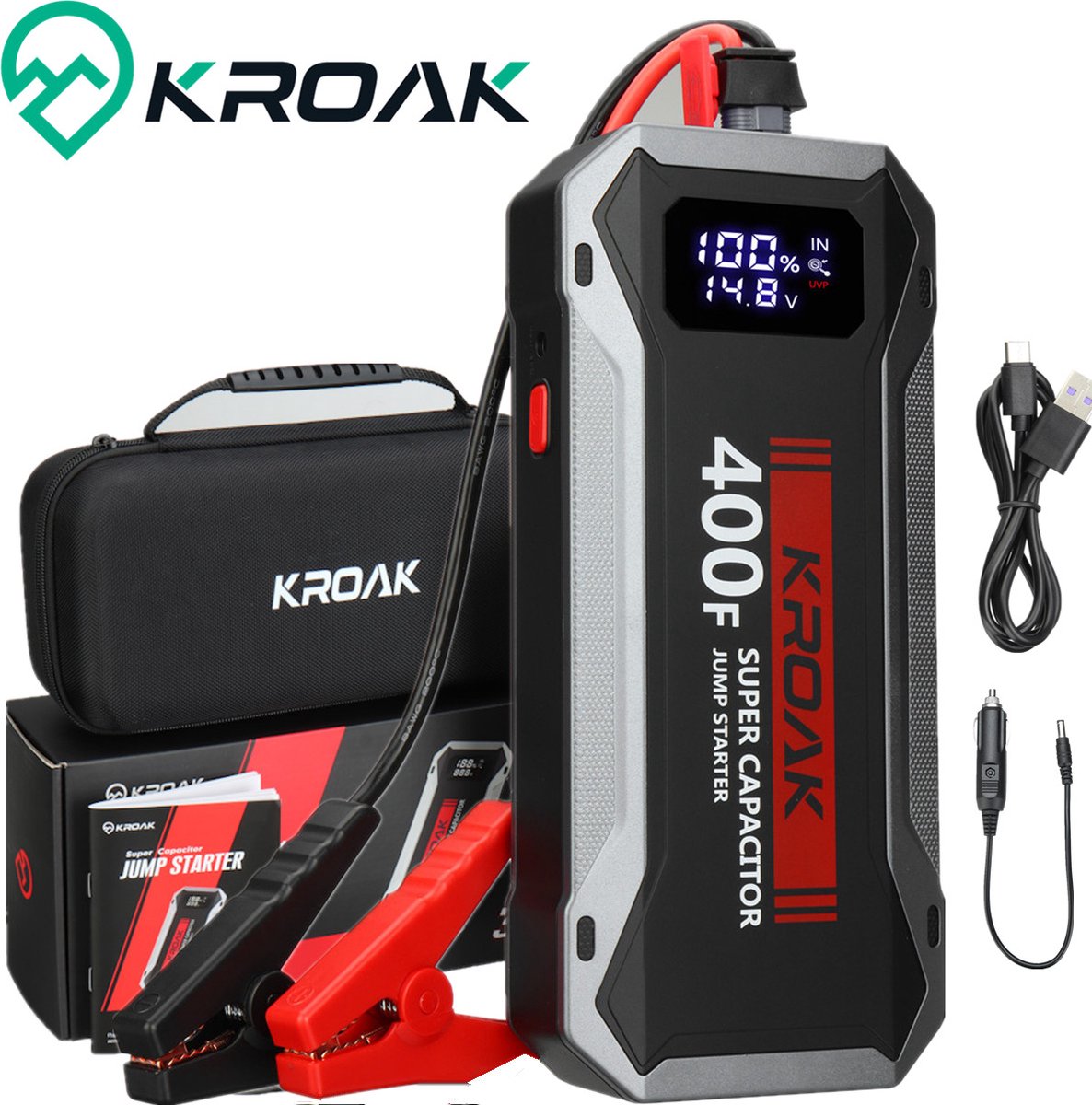 S300 Jumpstarters - 12V 400F 1200A - Batterij Gratis draagbare Super ...
