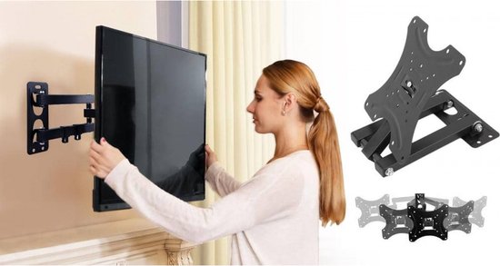 Eleganca Uitklapbare Muurbeugel – PC – Monitor arm – Monitor standaard ...