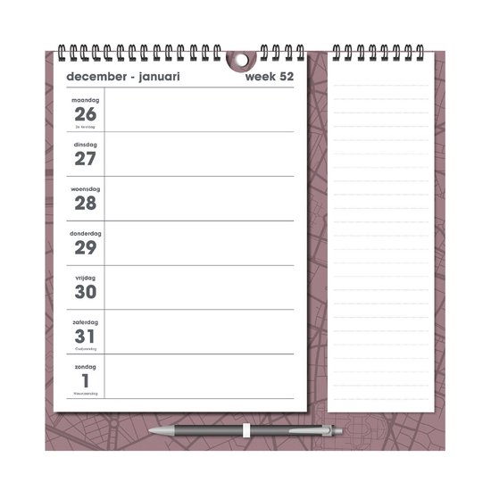 Weekkalender 2023 - Memo Rechts nr. 1 (30cm x 30cm) | bol