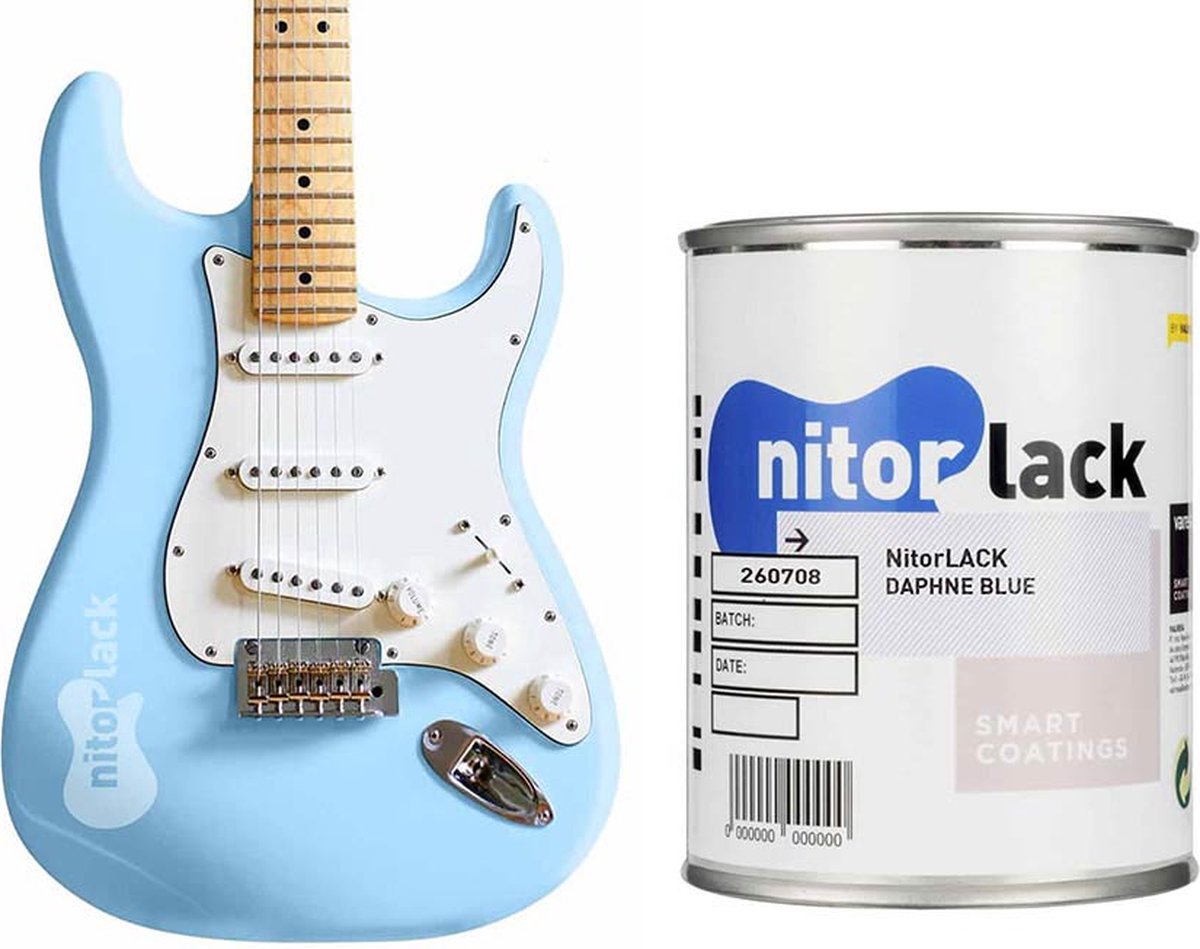 Gitaarlak Daphne blue NitorLACK N260708108 nitrocellulose 500ml blik ...