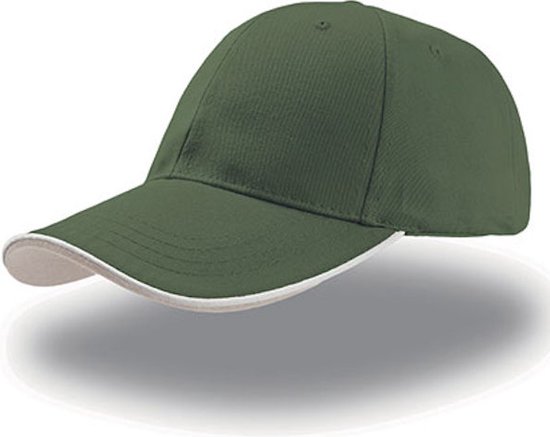 Atlantis 'Zoom Piping Sandwich Cap' Flesgroen/Wit/Khaki | bol.com
