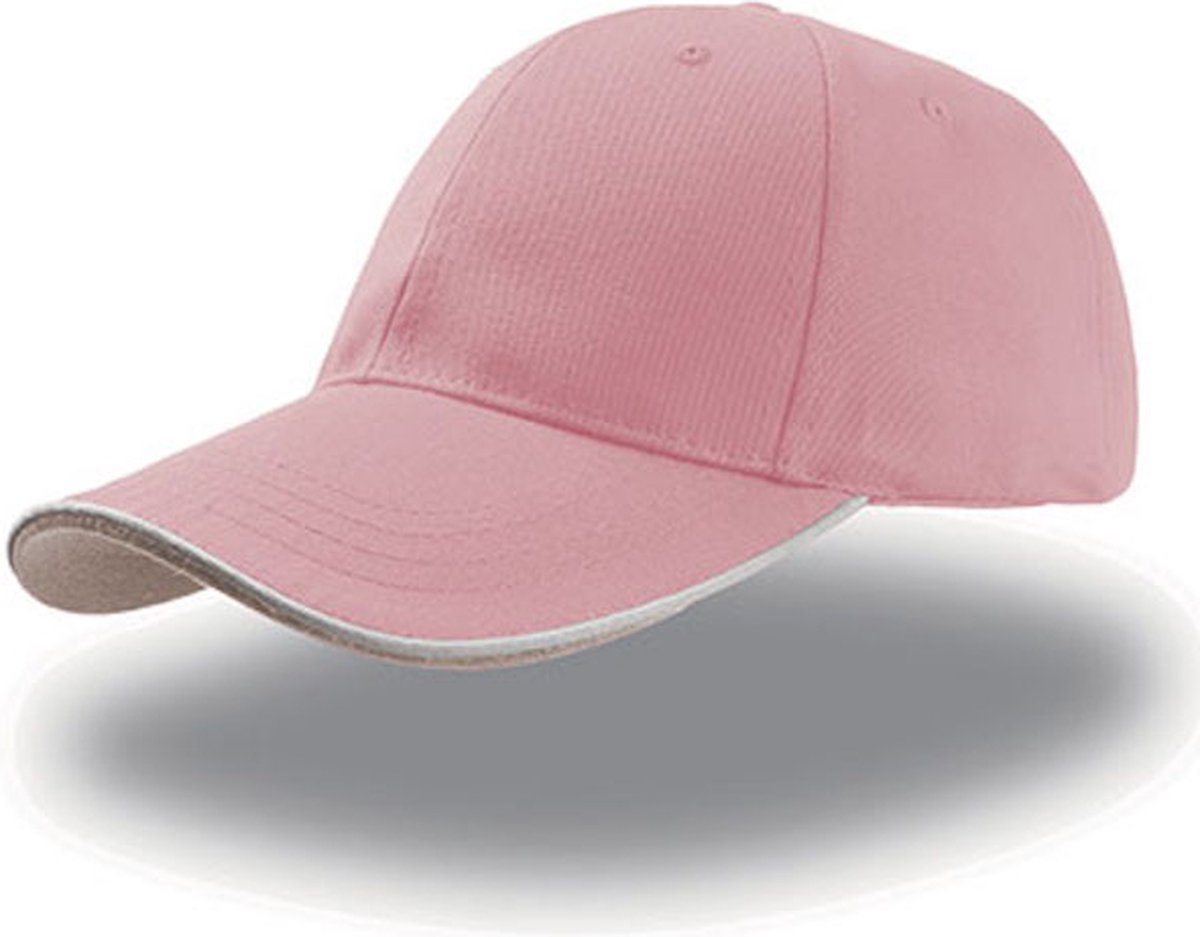 Atlantis 'Zoom Piping Sandwich Cap' Roze/Wit/Grijs | bol