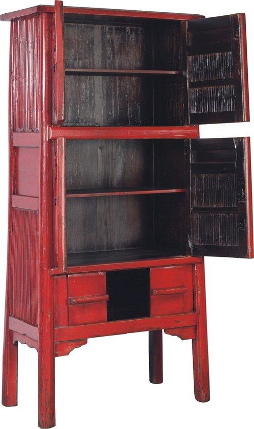 Fine Asianliving Antieke Chinese Kast Royal Rood B92xD42xH189cm Chinese ...
