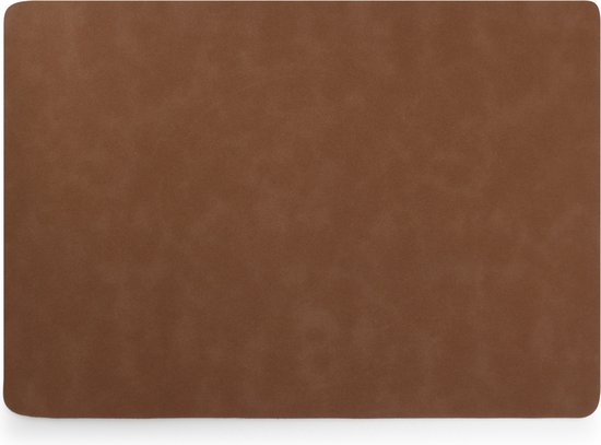 Placemat 43x30cm leder lichtbruin Dinner (Set van 4) | bol.com
