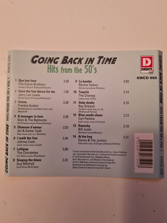 Going Back in Time 50's vol.1, Various | Muziek | bol