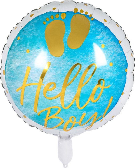 Boland - Ballon aluminium 'Hello Boy!' - Multi - Ballon aluminium | bol.com