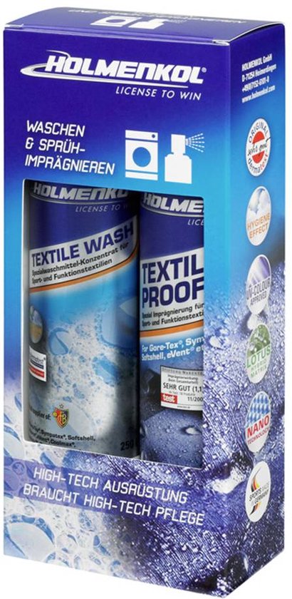 Holmenkol Textile Wash & Wash Proof 2x250ml | bol.com