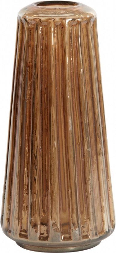 Light & Living vaas Remy - glas - Bruin - 12 x 26 x 12 cm (BxHxD) | bol.com