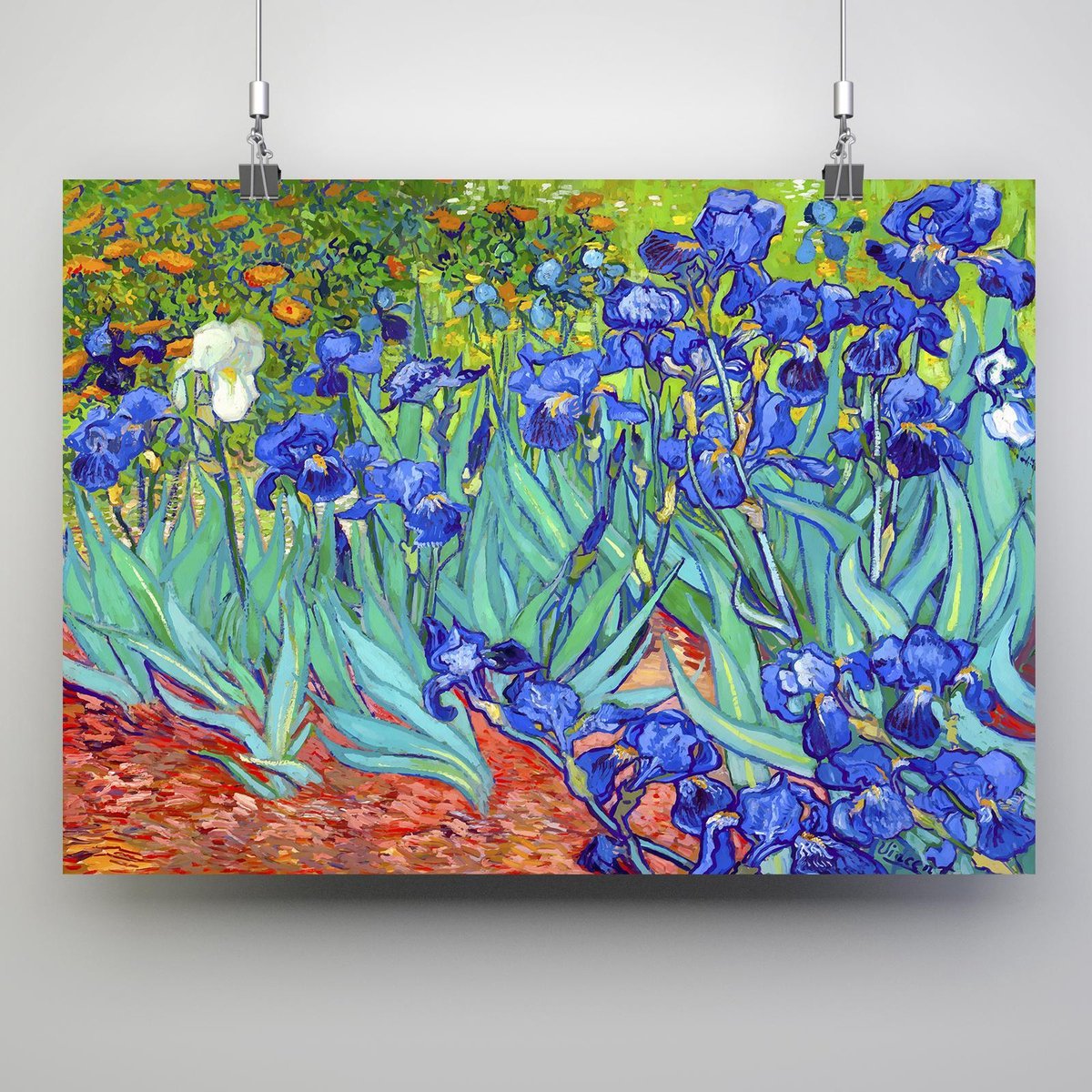 Poster Irissen - Vincent van Gogh - 70x50cm | bol.com