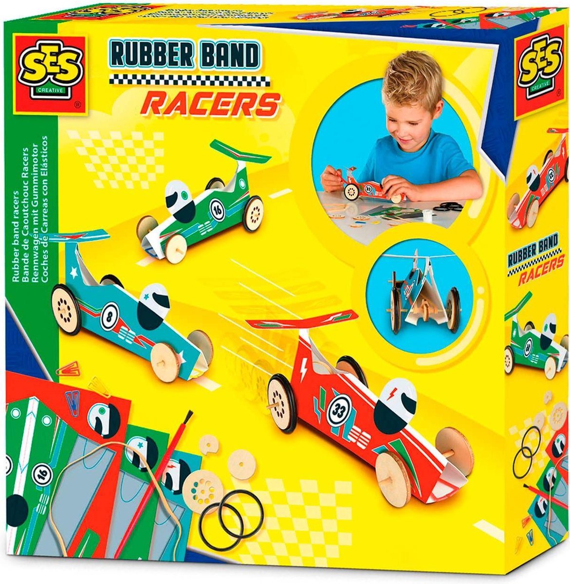 SES Rubber band racers - Hobbypakket - Knutselen voor kinderen | bol.com