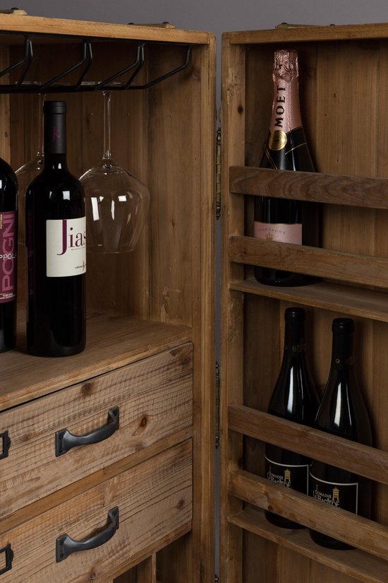 Dutchbone Lico Drankkast - Bruin - wonenmetlef.nl