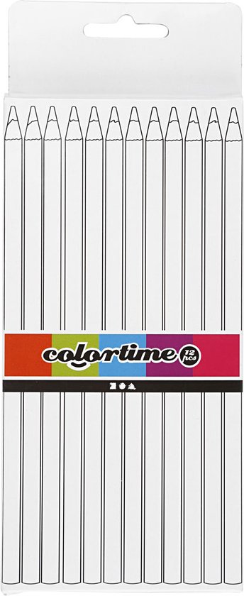 Colortime Kleurpotloden, L: 17 cm, vulling 3 mm, paars, 12 stuk/ 1 doos | bol