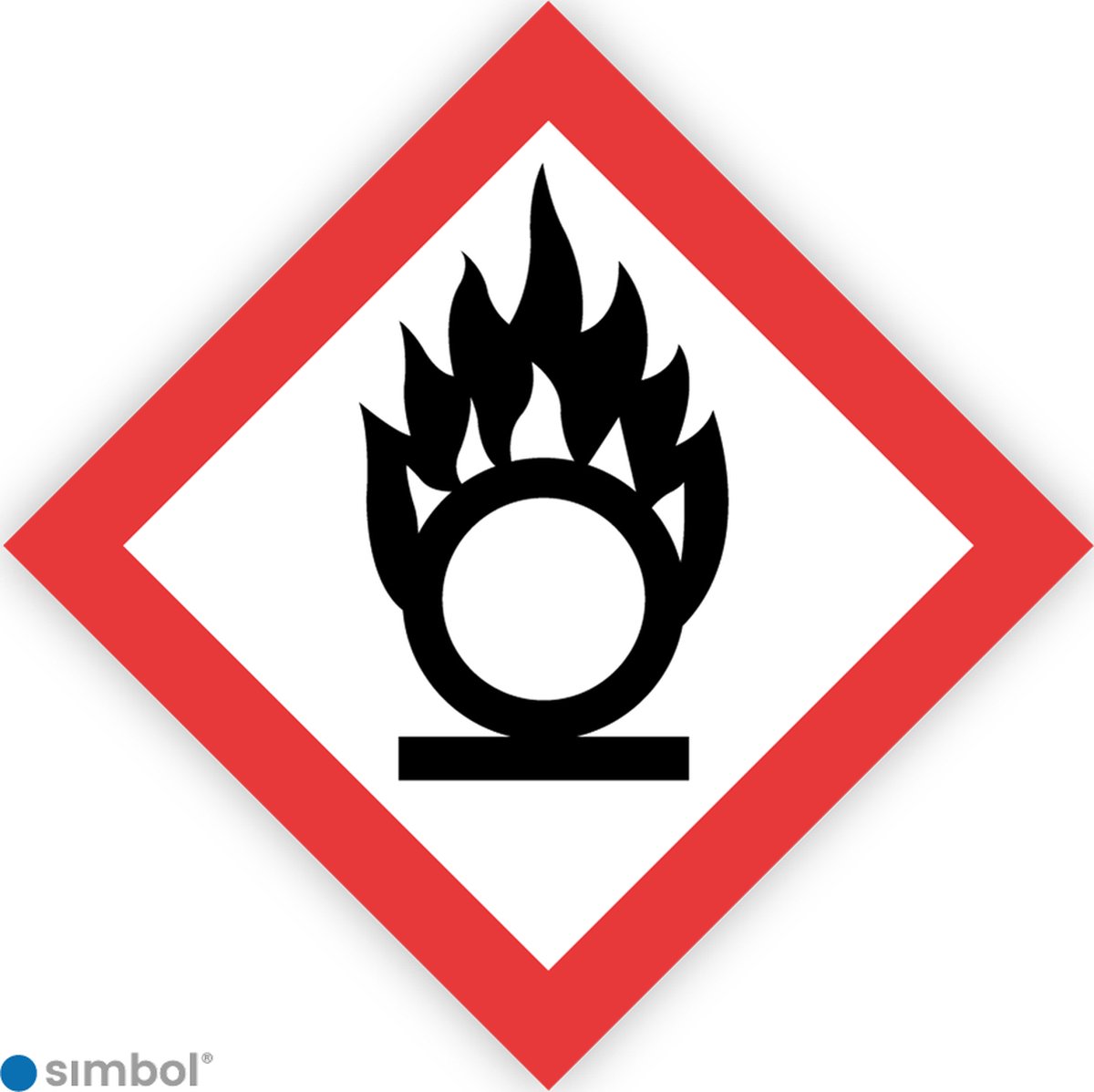 Simbol - Sticker GHS03 Oxiderend - Oxidizing - Duurzame Kwaliteit ...