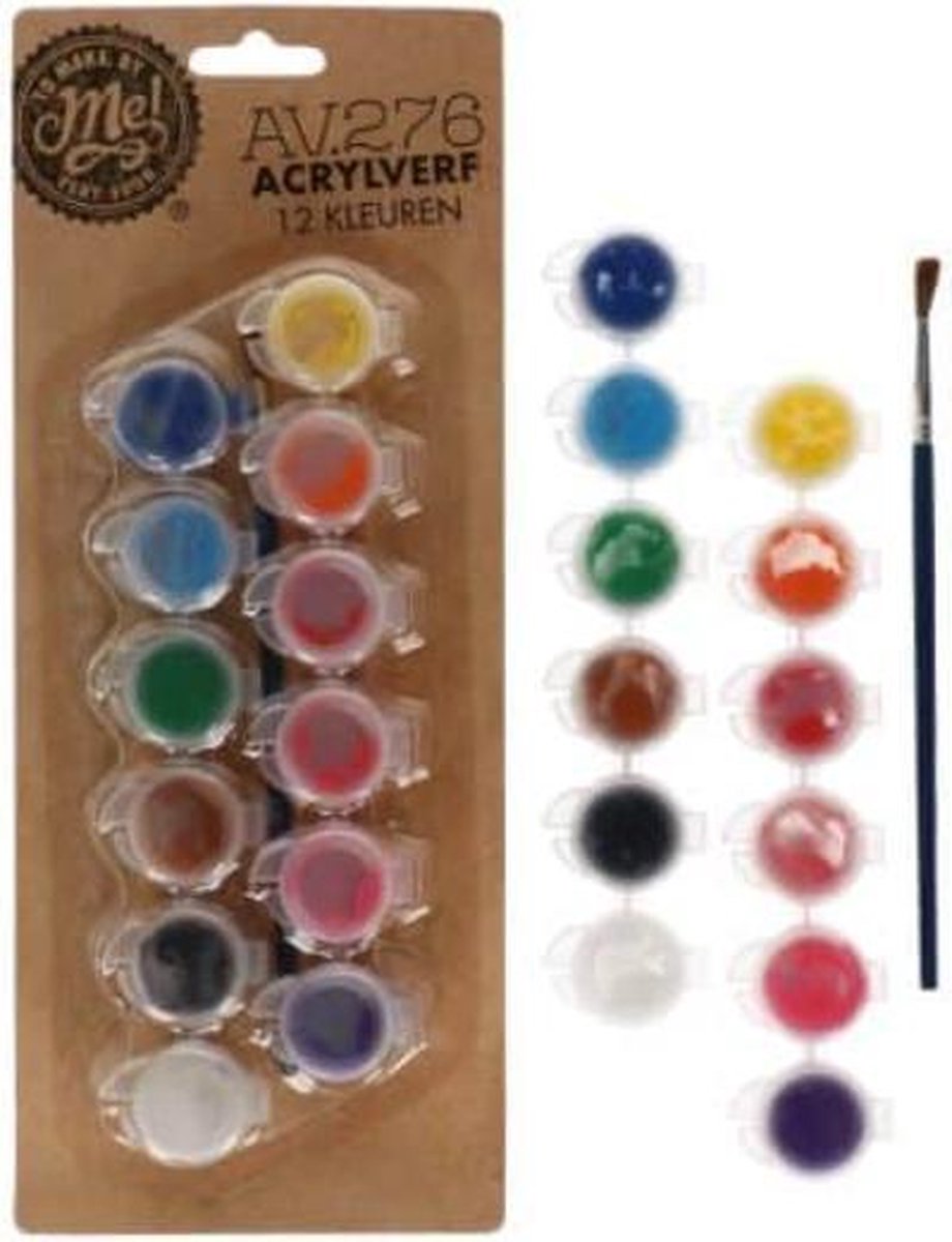 Acrylverf set 12 stuks | Diversen kleuren | Verven | Hobbyverf ...