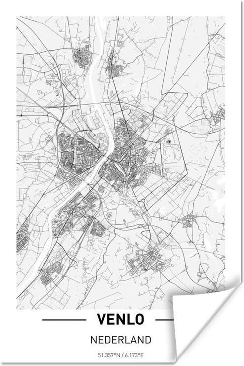 Poster Stadskaart Venlo - 40x60 cm | bol.com