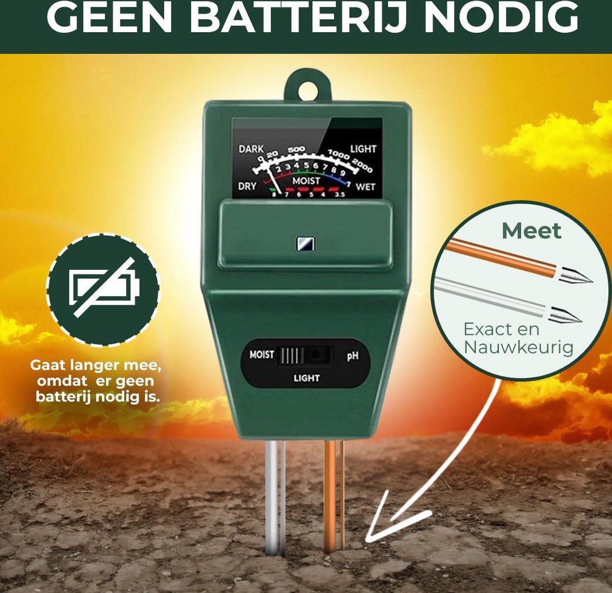 Vochtigheidsmeter Planten Premium - PH Meter - Vochtmeter Planten - PH ...