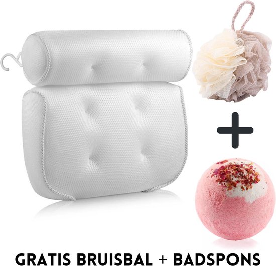 Oreiller de bain de Luxe avec ventouses - antidérapant - kussen pour le ...