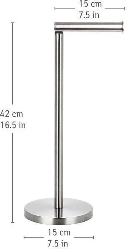 Tatkraft Kiara - Luxe Staande RVS Toiletpapier Houder Vrijstaand ...