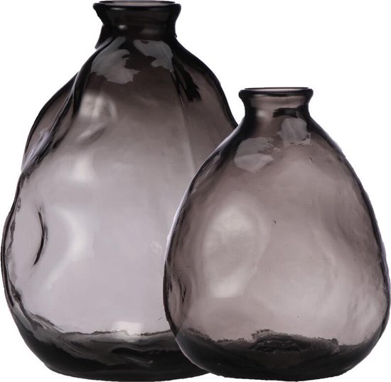 Vaas organische vorm licht grijs 26cm | bol