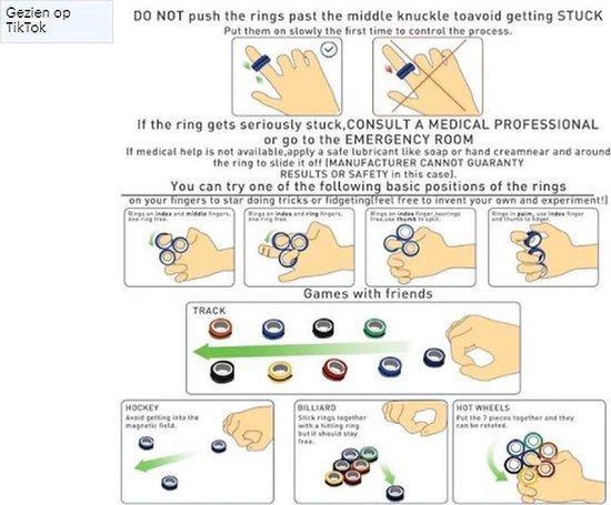 Magneet Vinger Spinner - Magnetische ringen - Finger Spinner - Spinner ...