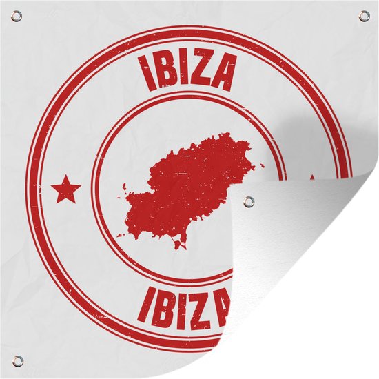 Tuindoek een stempel van Ibiza - 100x100 cm | bol.com