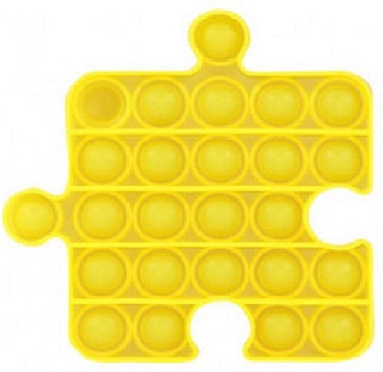 Pop It Puzzelstukje Fidget Toy Geel | bol.com