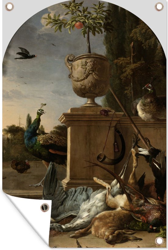 Butin de chasse près d'une plateforme - Peinture de Melchior d ...