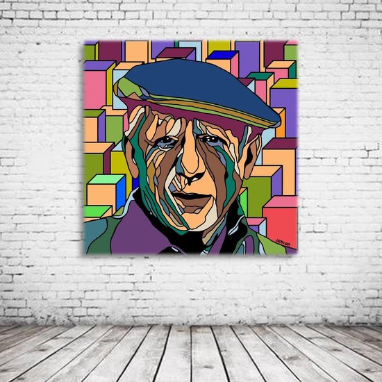 Pablo Picasso Pop Art Canvas - 80 x 80 cm - Canvasprint - Op ...