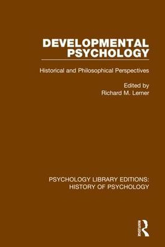 Psychology Library Editions: History of Psychology- Developmental ...
