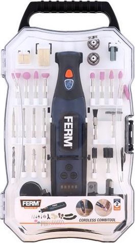 FERM accu-combitool / 8 volt / 1,5 Ah Inclusief opbergkoffer met 24 accessoires | bol