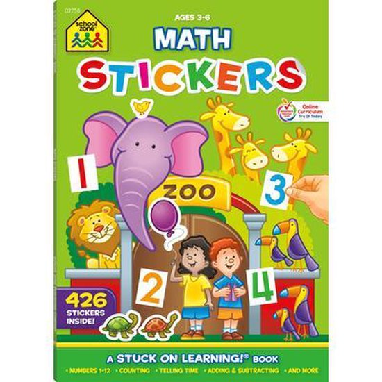 School Zone Math Stickers Workbook | 9781601591135 | School Zone ...