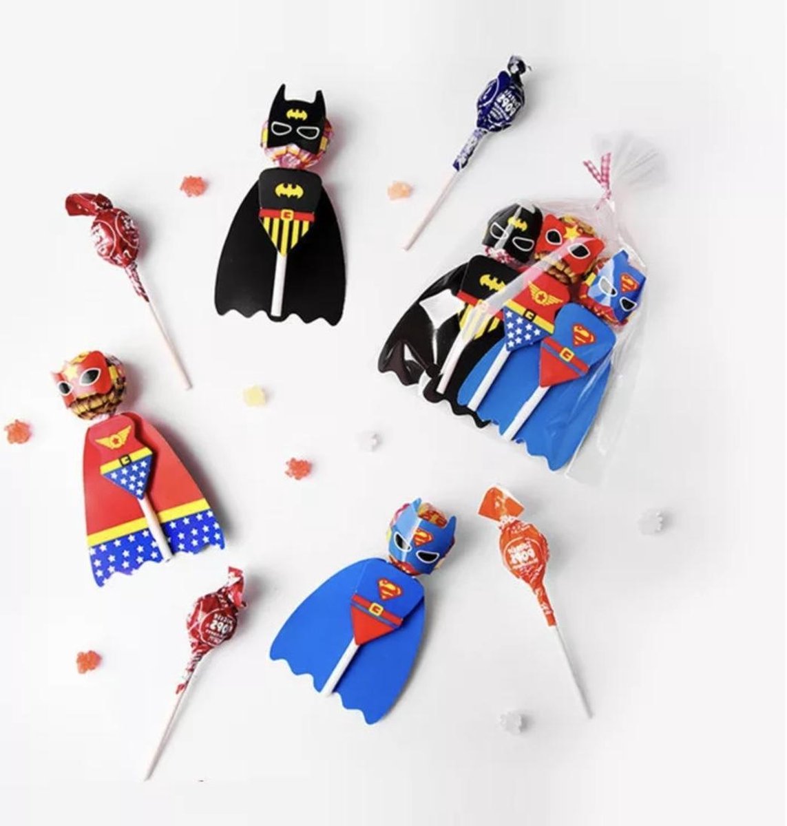 Uitdeelcadeaus - Superheld - Lolly - Superhero - Verjaardag - Feestje ...