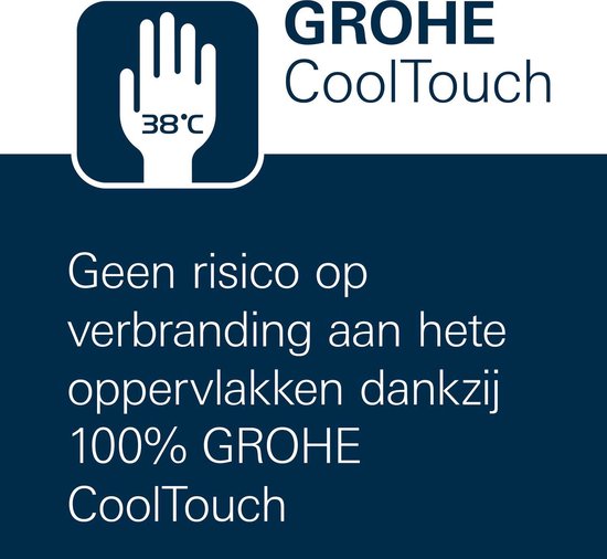 GROHE Grohtherm 1000 Thermostaatkraan - 15cm - CoolTouch - Warm rechts ...