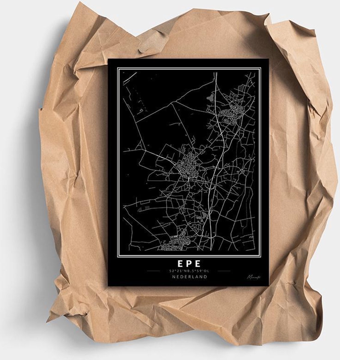 MINUSTO Poster - Dorp Epe - 59.4 X 42 Cm - Wit | bol.com