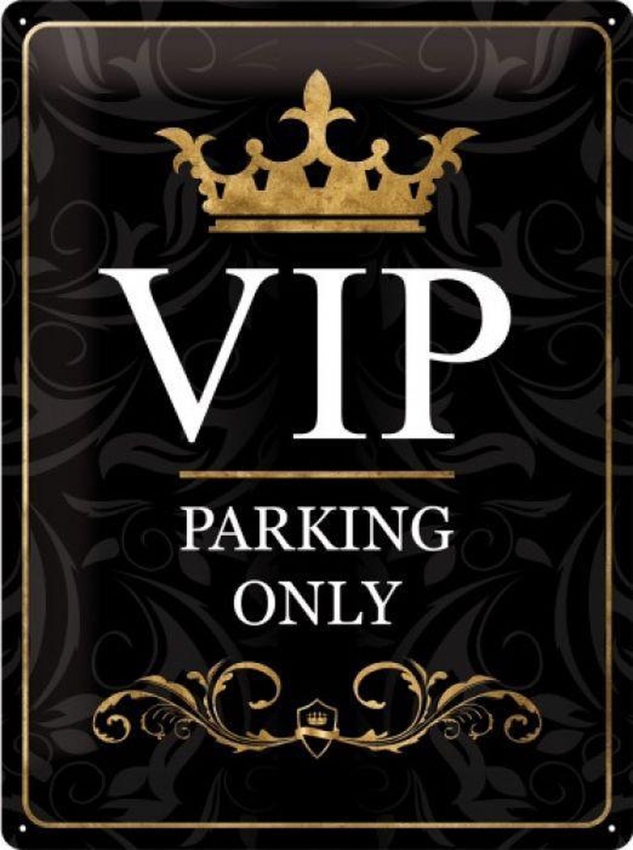 VIP Parking Only - Metalen Wandplaat | bol.com