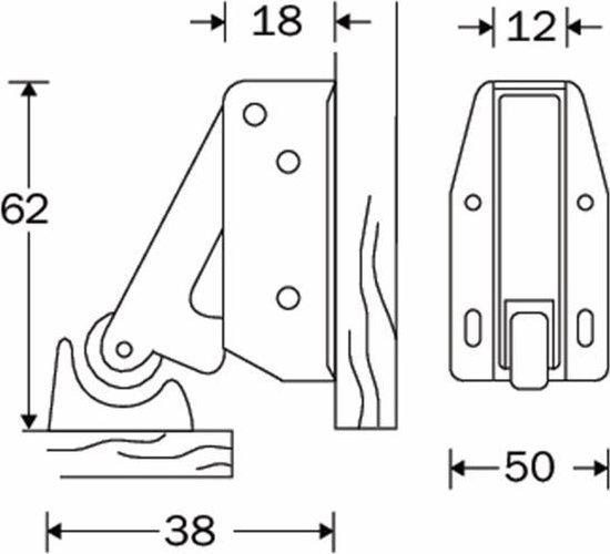 Wallebroek Drukslot Tip latch groot | bol