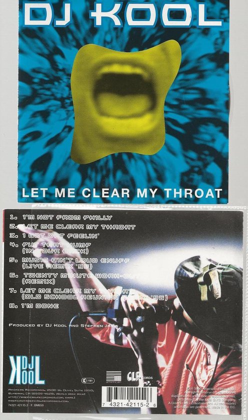 DJ KOOL - Let Me Clear My Throat, Dj Kool | CD (album) | Muziek | bol