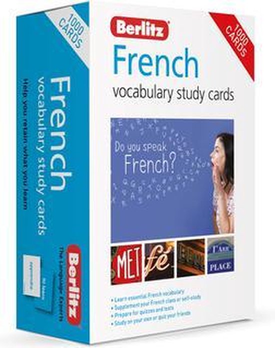 Cartes d'étude de vocabulaire Berlitz Cartes Flash de langue française ...