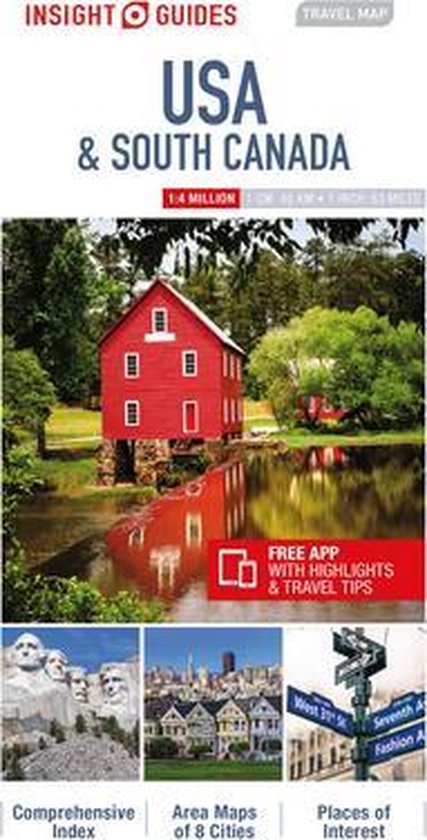 Insight Guides Travel Map USA & Canada South | bol.com