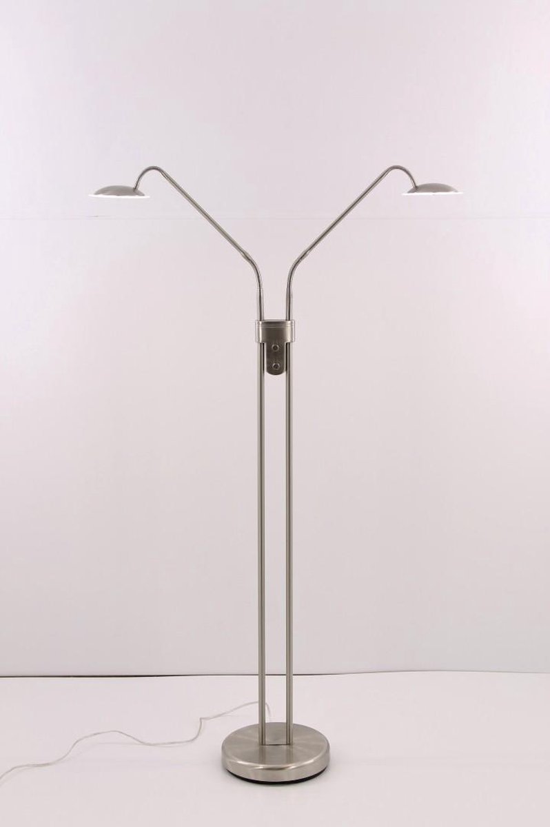 Leeslamp Highlight Jupiter - leeslamp staande lamp - mat staal ...