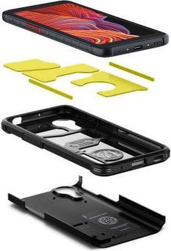 Geschikt voor Spigen - Samsung Galaxy Xcover 5 - Tough Armor Case - Zwart | bol